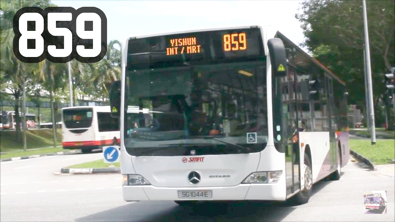 [Smrt] SG1044E on service 859 Mercedes Benz O530 Citaro Batch 3 - YouTube