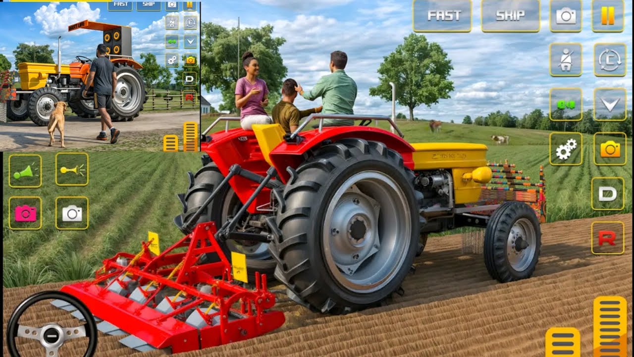 Farming Tractor Simulator Gameplay | | Long Vide. Real Farming Tractor ...