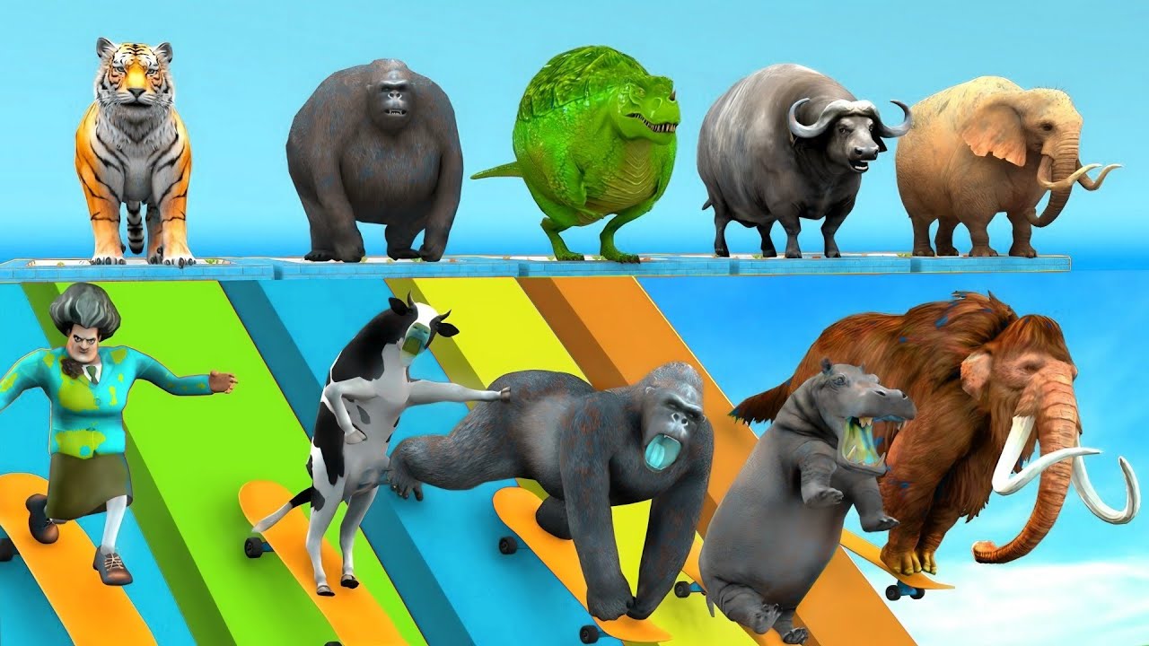 9 Gaint Animals Cow Elephant Gorilla Choose the RIGHT ANIMALS ESCAPE ...