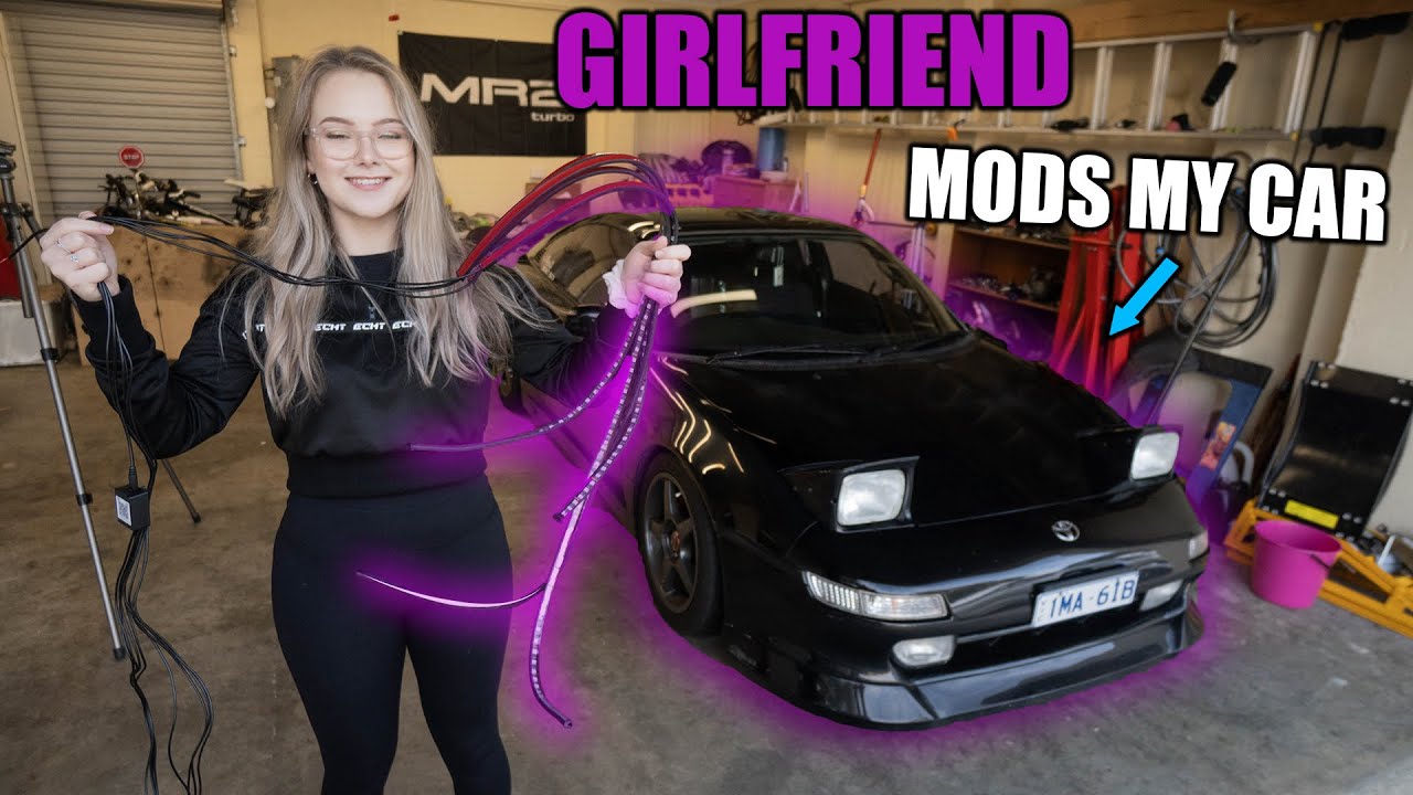 GIRLFRIEND INSTALLS RICER Mods on my TOYOTA MR2 - YouTube