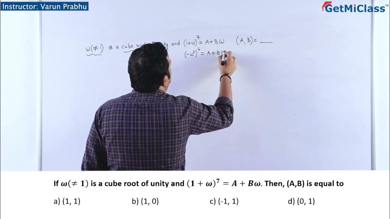 Cube Roots of Unity Simplified JEE 11th Maths Quadratic Equation - YouTube