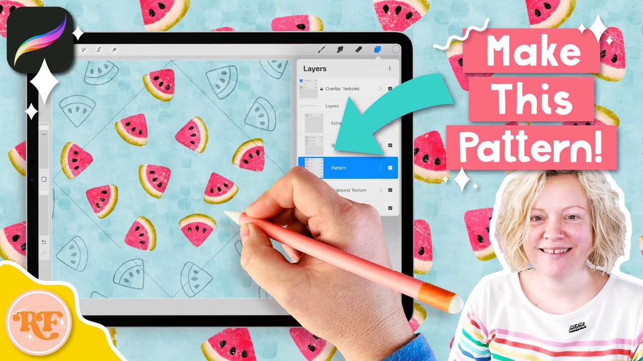 Make a fun Watermelon Pattern in Procreate - YouTube