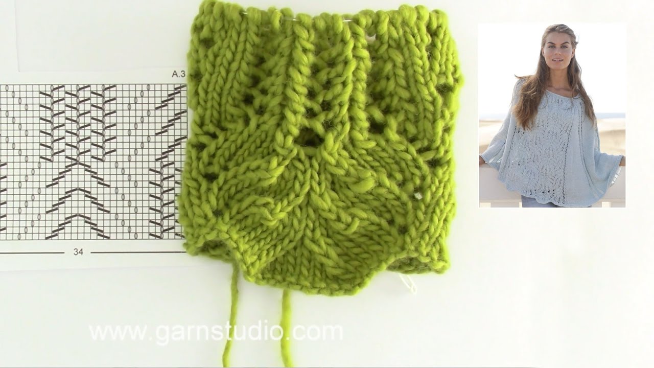 How to knit A.1 and A.3 in DROPS 153-30 - YouTube