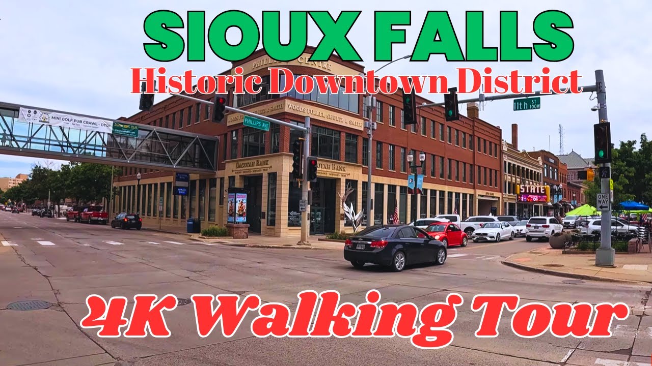 4K Walking Tour | Sioux Falls | A Walk Through the Historic Downtown ...