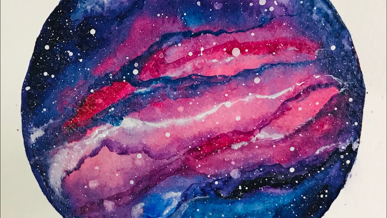 Easy Watercolour Galaxy - YouTube