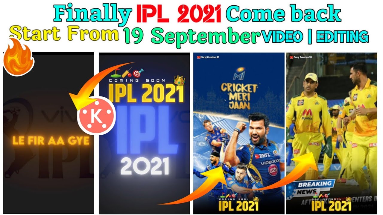 IPL 2021 Coming Soon Video Editing💝 In Kinemaster Video Editing 🏏⛳🏏 ...