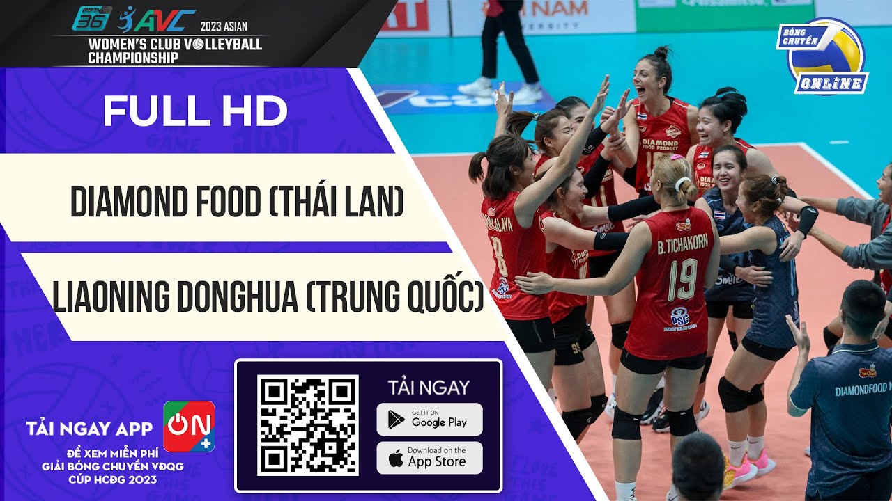 FULL HD | Diamond Food - Liaoning Donghua | Giải bóng chuyền Cúp CLB nữ ...