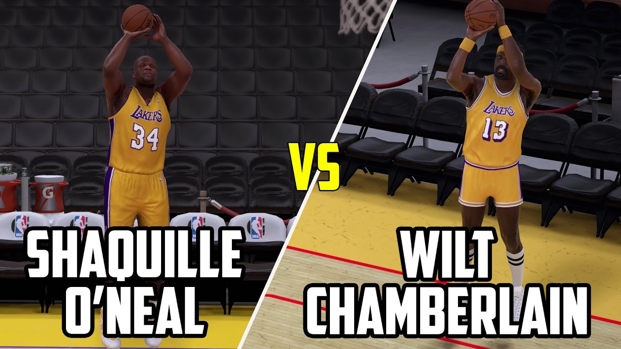 SHAQUILLE O'NEAL VS WILT CHAMBERLAIN THREE POINT CONTEST! WHO WILL WIN ...