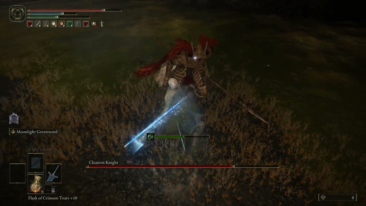 CLEANROT KNIGHT BOSS FIGHT, Moonlight Greatsword Showcase [ELDEN RING ...