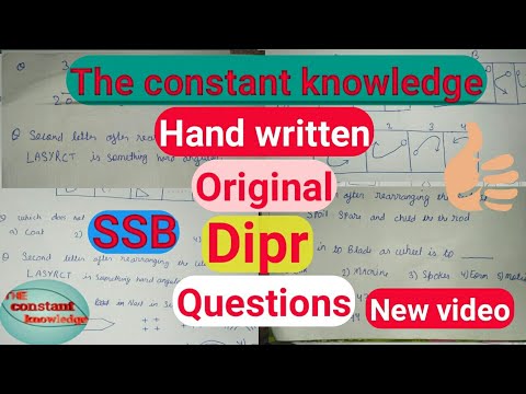 LATEST SSB ORIGINAL DIPR OIR QUESTIONS | ssb oir preparation ...