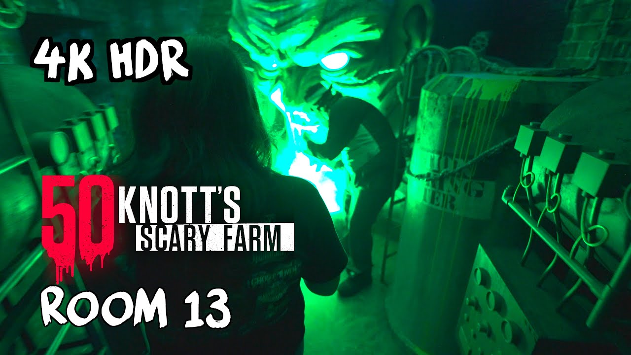 NEW Room 13 maze at Knott's Scary Farm 2023 [4K HDR] - YouTube