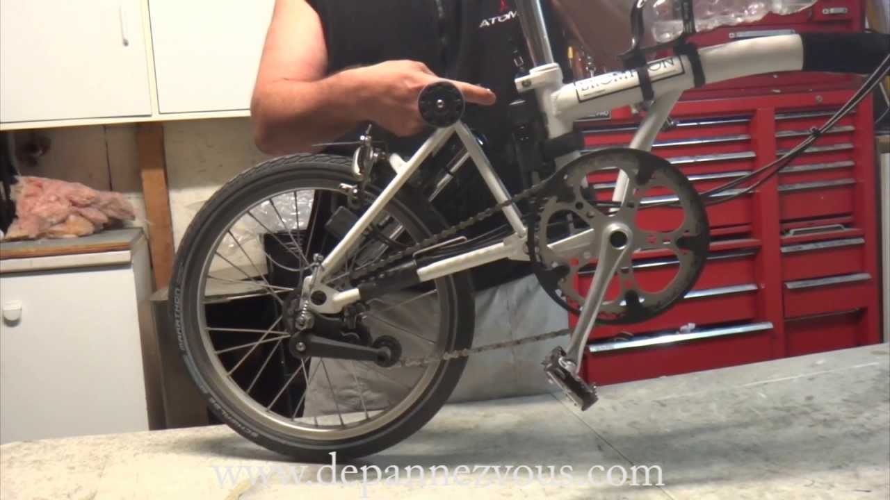 Vélo Brompton (Folding bike) - Modification du crochet arrière - YouTube