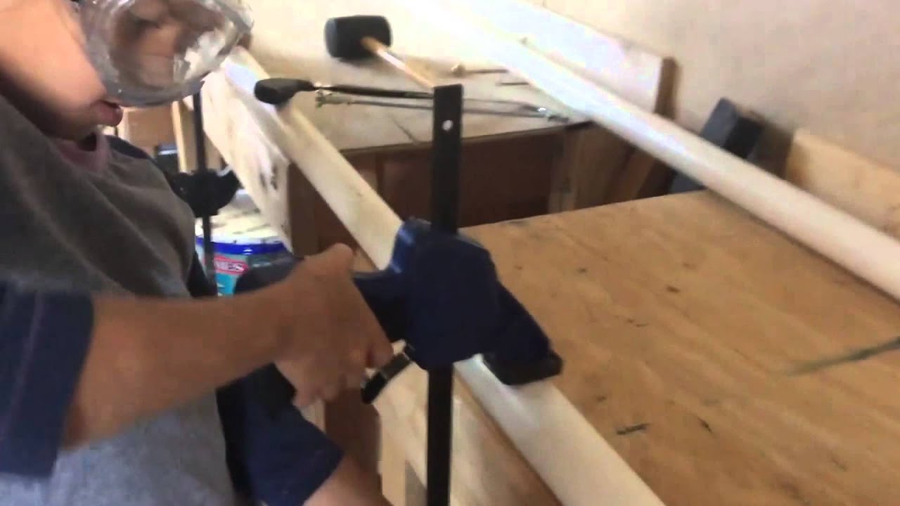 how to make a ballet bar out of PVC pipe - YouTube