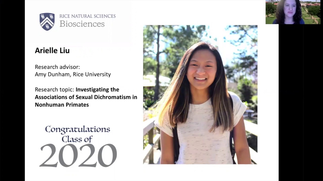 2020 Undergraduate Awards Ceremony, Department of Biosciences, Rice ...