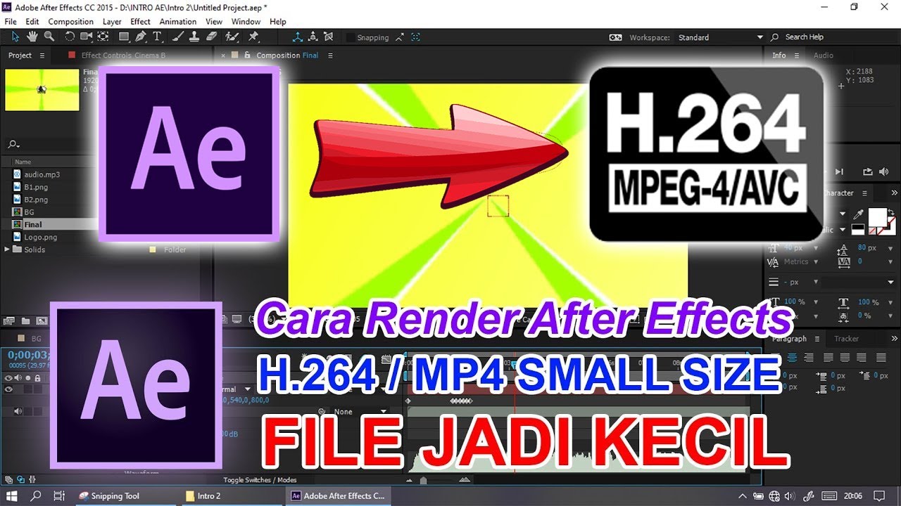 Cara Render MP4 Di Adobe After Effect CC - YouTube