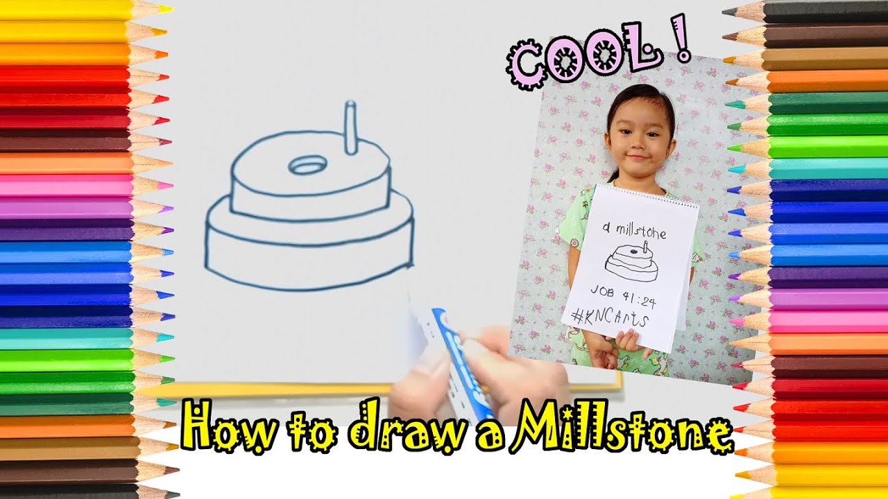 HOW TO DRAW A MILLSTONE | Step by step procedure for kids | #mummyweng ...