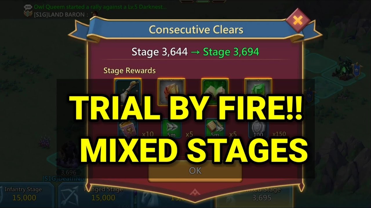 Lords Mobile - Trial by Fire Mixed Stages | Best F2P Setup - YouTube