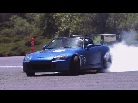 S2000 Donut and Burnout in Slow Motion - YouTube