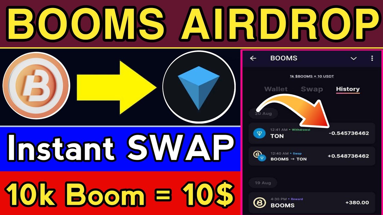 Booms Telegram Mining Airdrop Reward Booms Token || Booms Airdrop ...