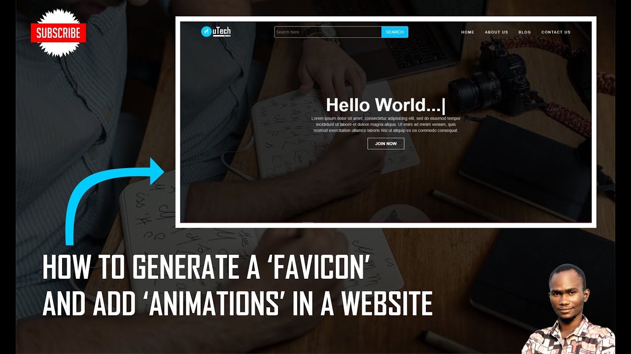 How to generate a Favicon and add Simple Animation to a website. - YouTube