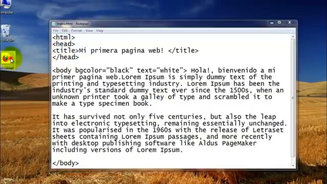 Como crear una pagina web completa en HTML1 - YouTube