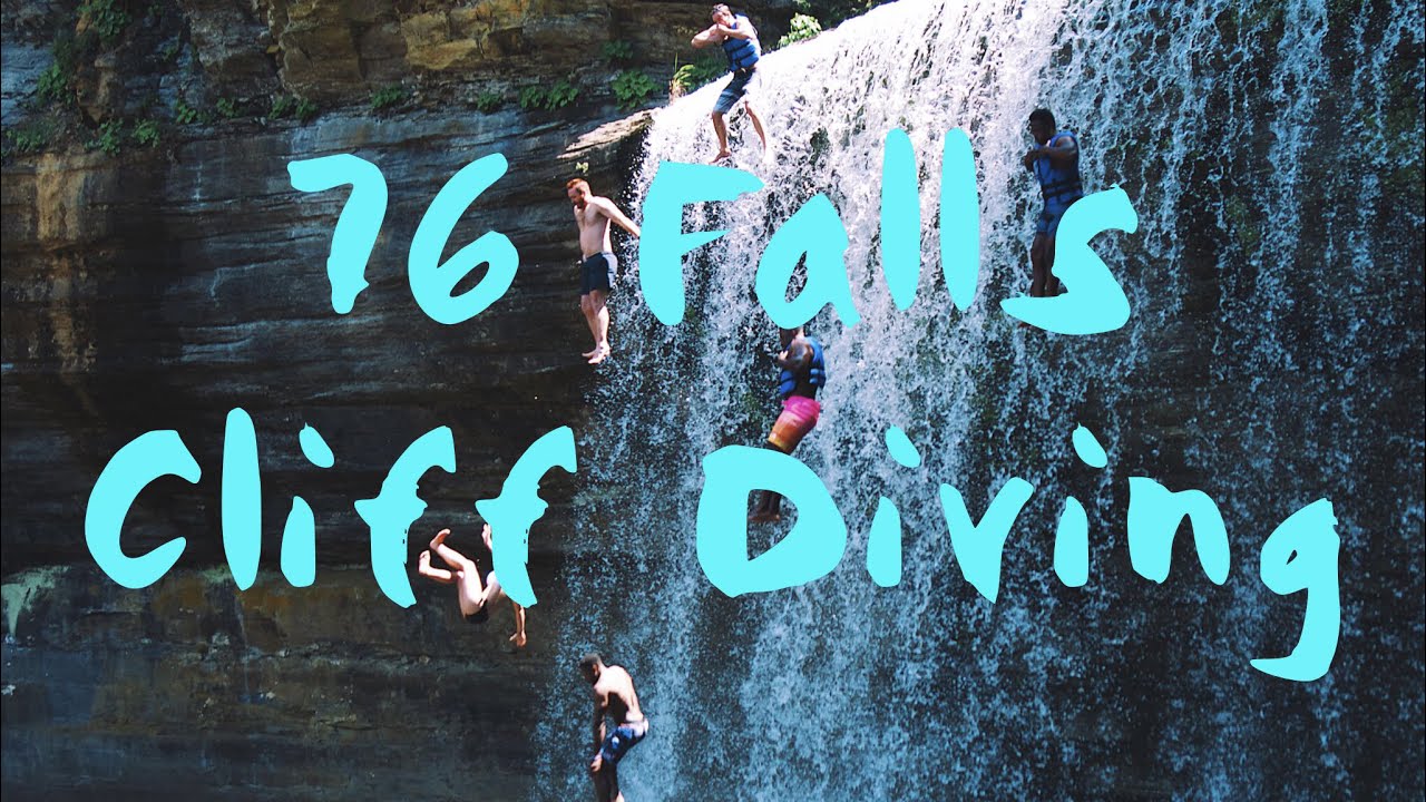 Lake Cumberland 76 Falls Waterfall Jumping June 2017 - YouTube