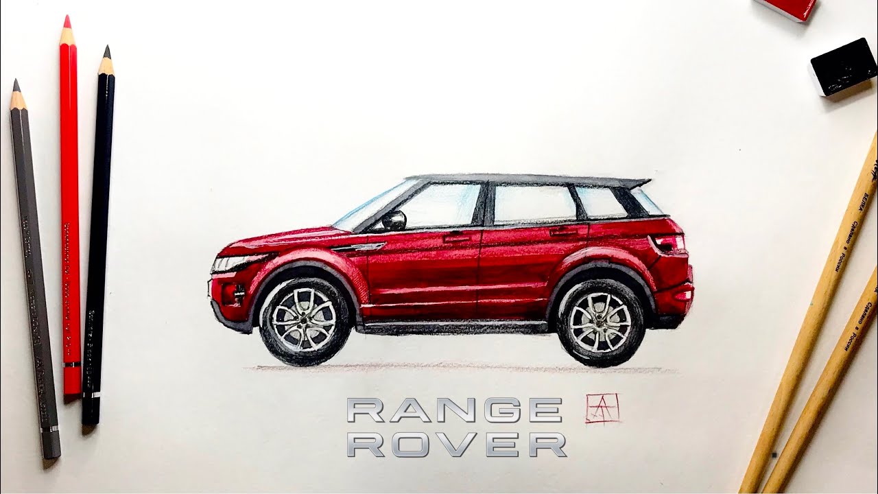 Как нарисовать машину джип Рендж Ровер | HOW TO DRAW a car Land Rover ...