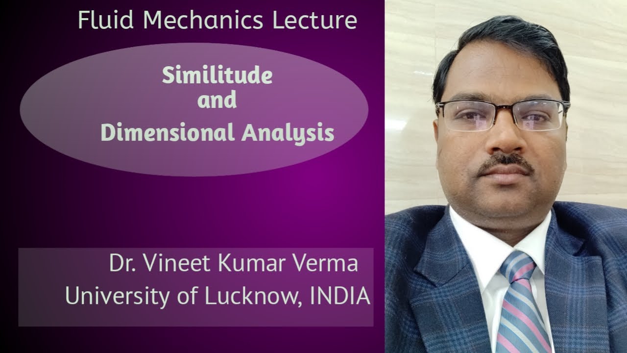 Similitude: Dimensional Analysis: Reynold Number :: L-14 - YouTube