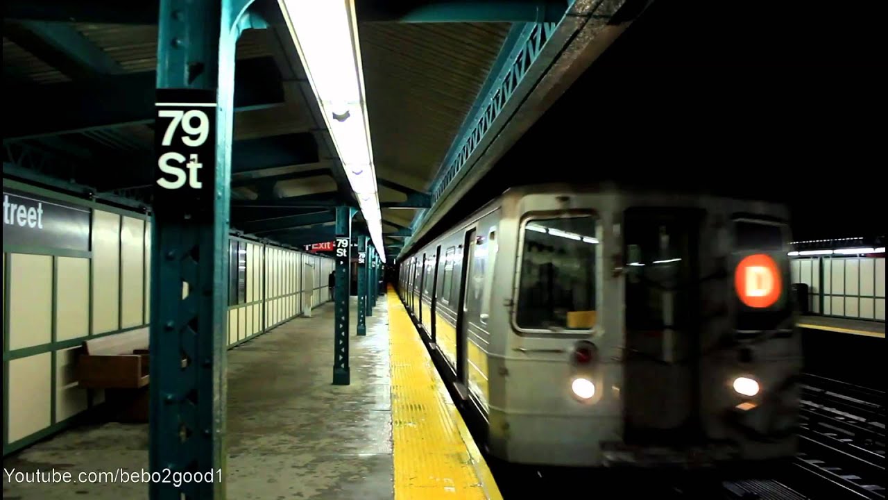 IND Subway: Coney Island & Manhattan Bound R68 (D) Train at 79th St ...