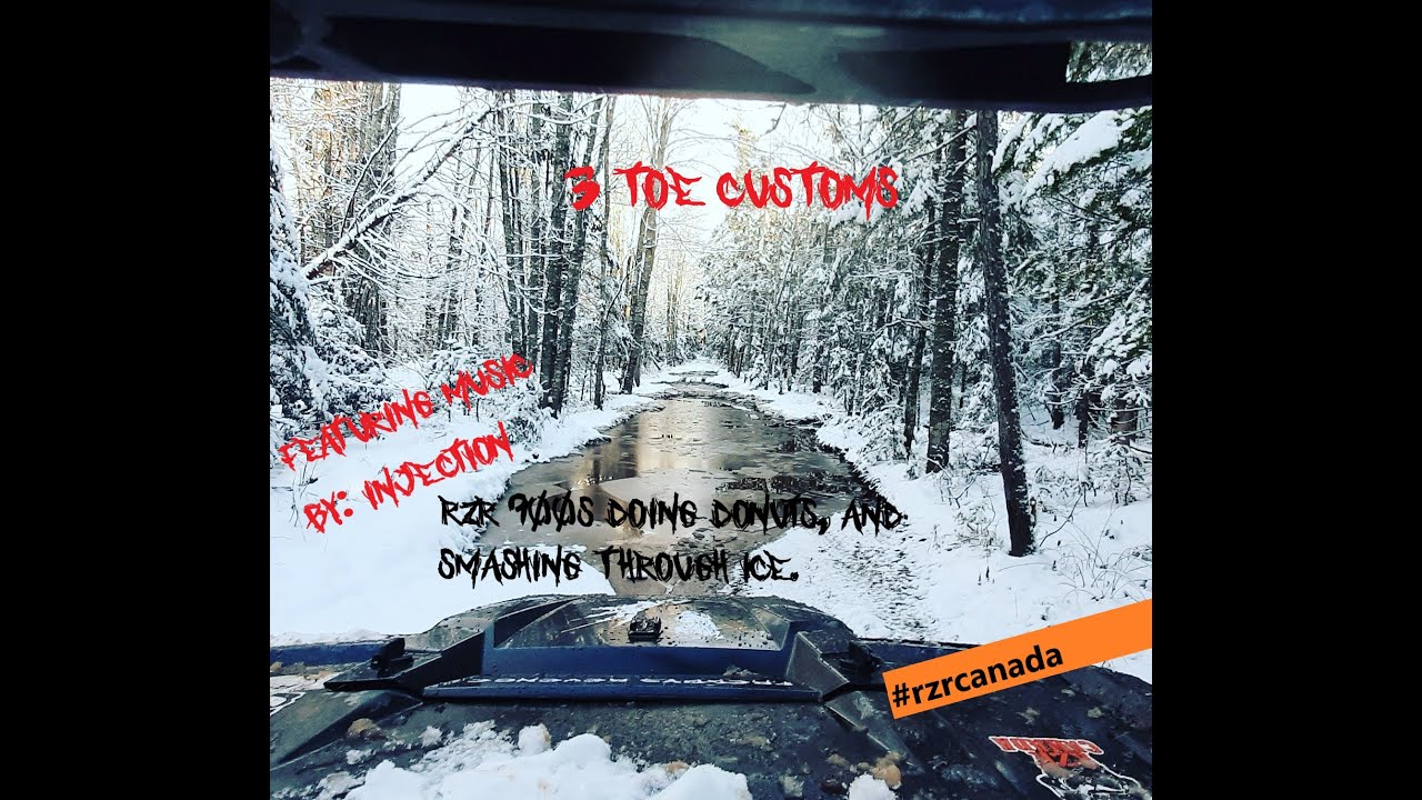 Polaris RZR 900S Busting through ice, and donut compilation. featuring ...