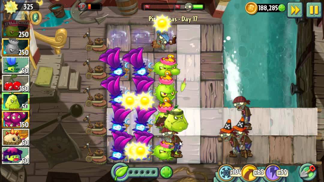 Plants Vs Zombies 2 Defeat Pirate Captain Zombies: Quest Complete - YouTube