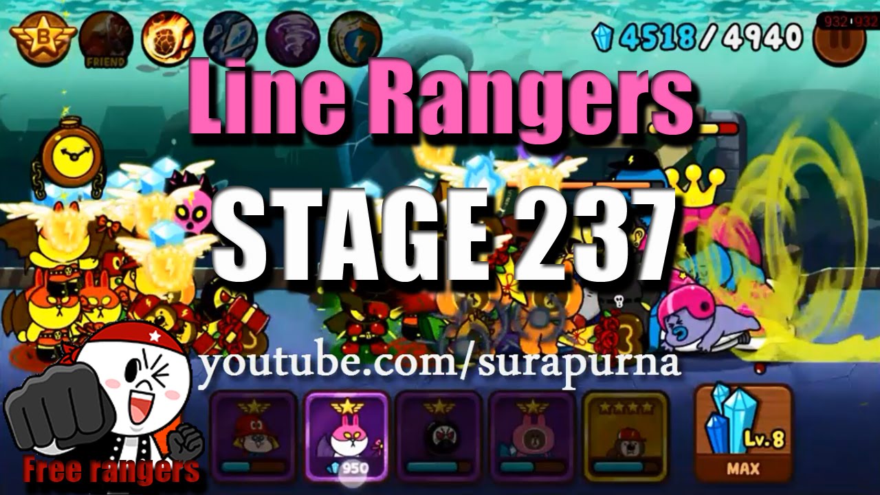 Line Rangers Stage 237 FAST PLAY FREE RANGERS [ID.surapurna] - YouTube
