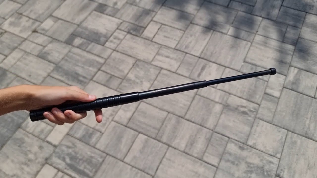 Expandable baton compact 21" HS, hardened, black | ESP - YouTube