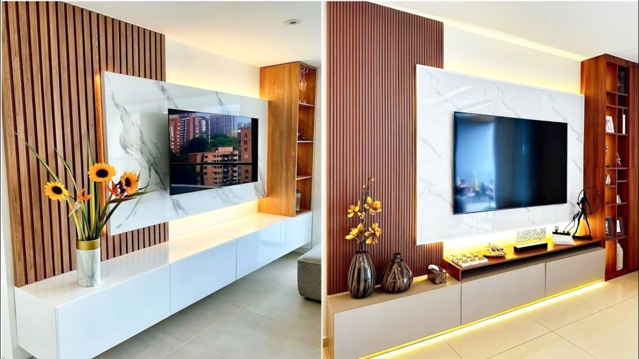 Top Modern Living Room TV Cabinet Designs for 20242024's Best TV Wall ...