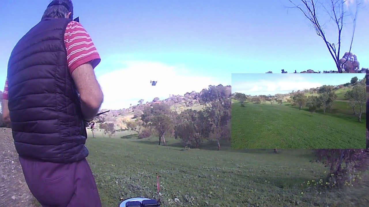 EX2 mini fpv with Y1 Lite Action Camera at the Park - YouTube