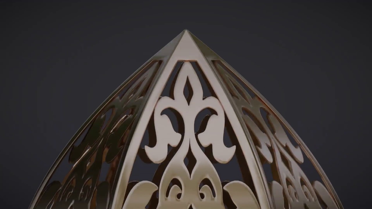 Traditional Moroccan patterned lantern 3D model - YouTube