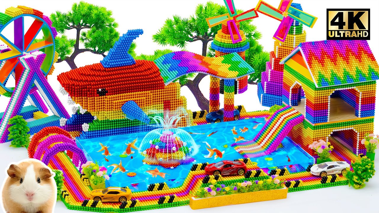 Build Race Track Around The Aquarium For Hamster From Magnetic Balls ...