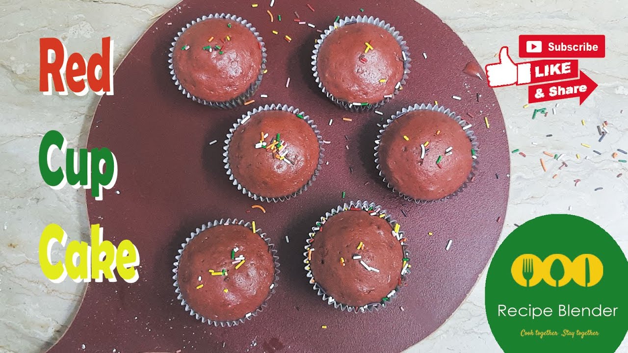 Red Cup Cake Recipe by Recipe Blender | Red Chocolate cup cake Recipe ...