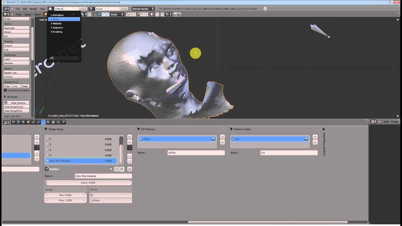 Blender 3d Modeling Tutorial (5) - Facial expressions and the Sculpt ...