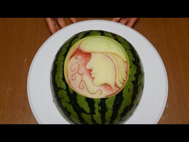Carved Watermelon Face