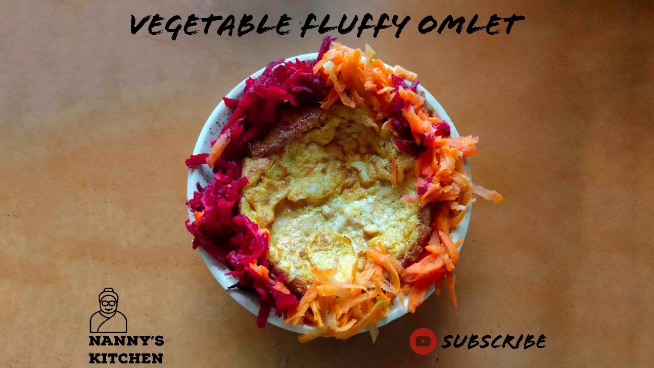 Fluffy vegetable omlet - YouTube