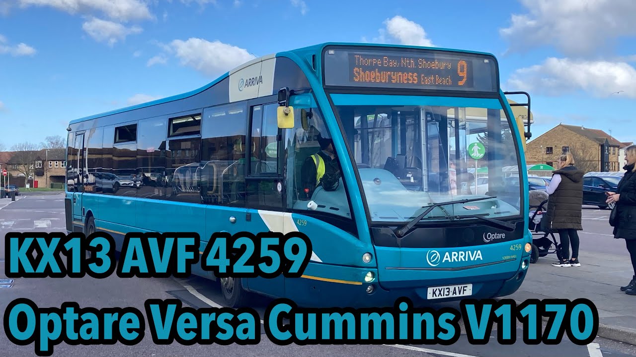 Front View On Arriva Kent Thameside (Southend) Optare Versa KX13 AVF ...