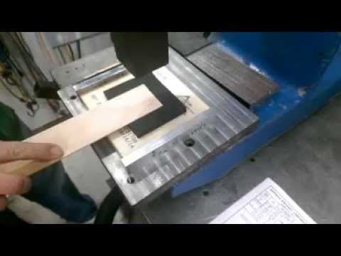 Die Cutting Wing Rib Gussets - Aeronca Museum - YouTube