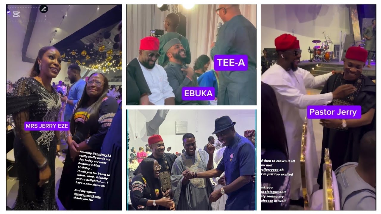 The Moment Funke Bucknor met Pastor Jerry Eze and his wife /Ebuka ,etc ...