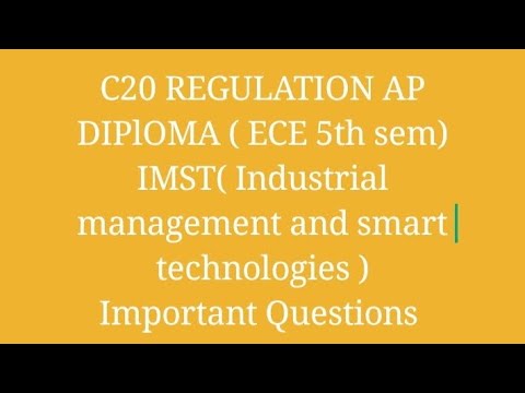 IMST important questions for diploma C20 @ ECE @ diploma - YouTube