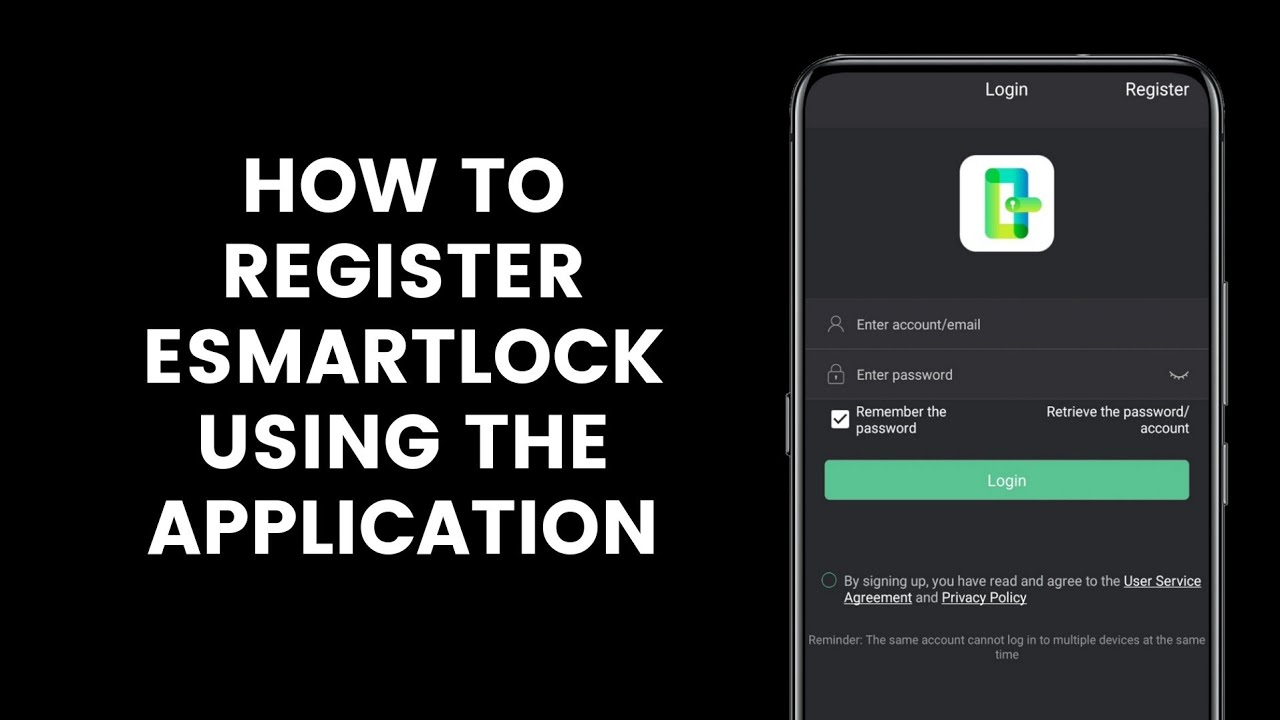 How to Register eSmartLock using the Application - YouTube