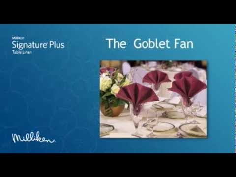 Goblet Fan Napkin Fold - YouTube