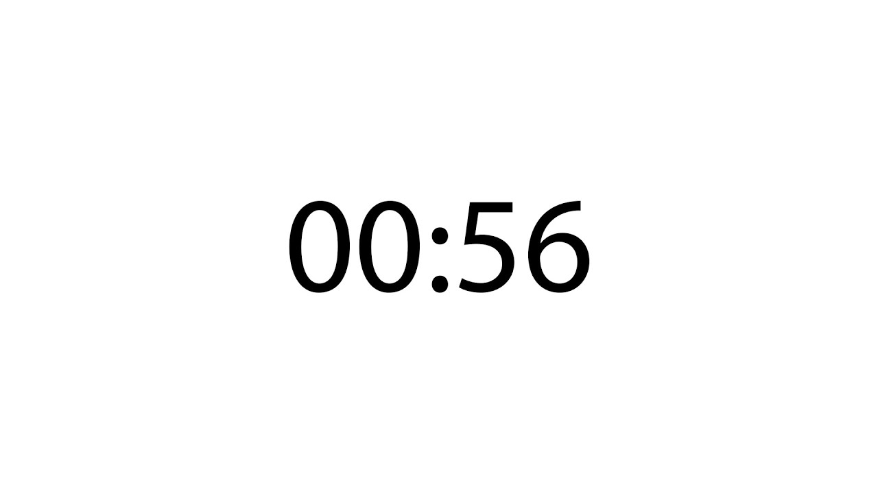 Professional 56 second timer - YouTube