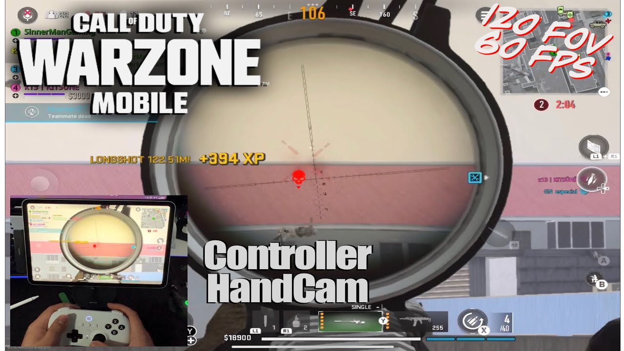 Controller HandCam 120FOV 60FPS Max Graphics - Warzone Mobile GamePlay ...