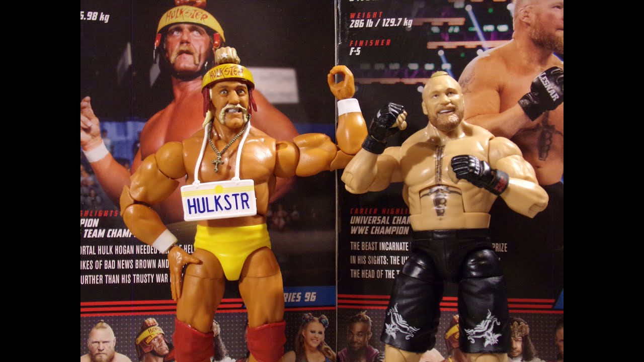 WWE Elite 96 Hulk Hogan & Brock Lesnar review - YouTube